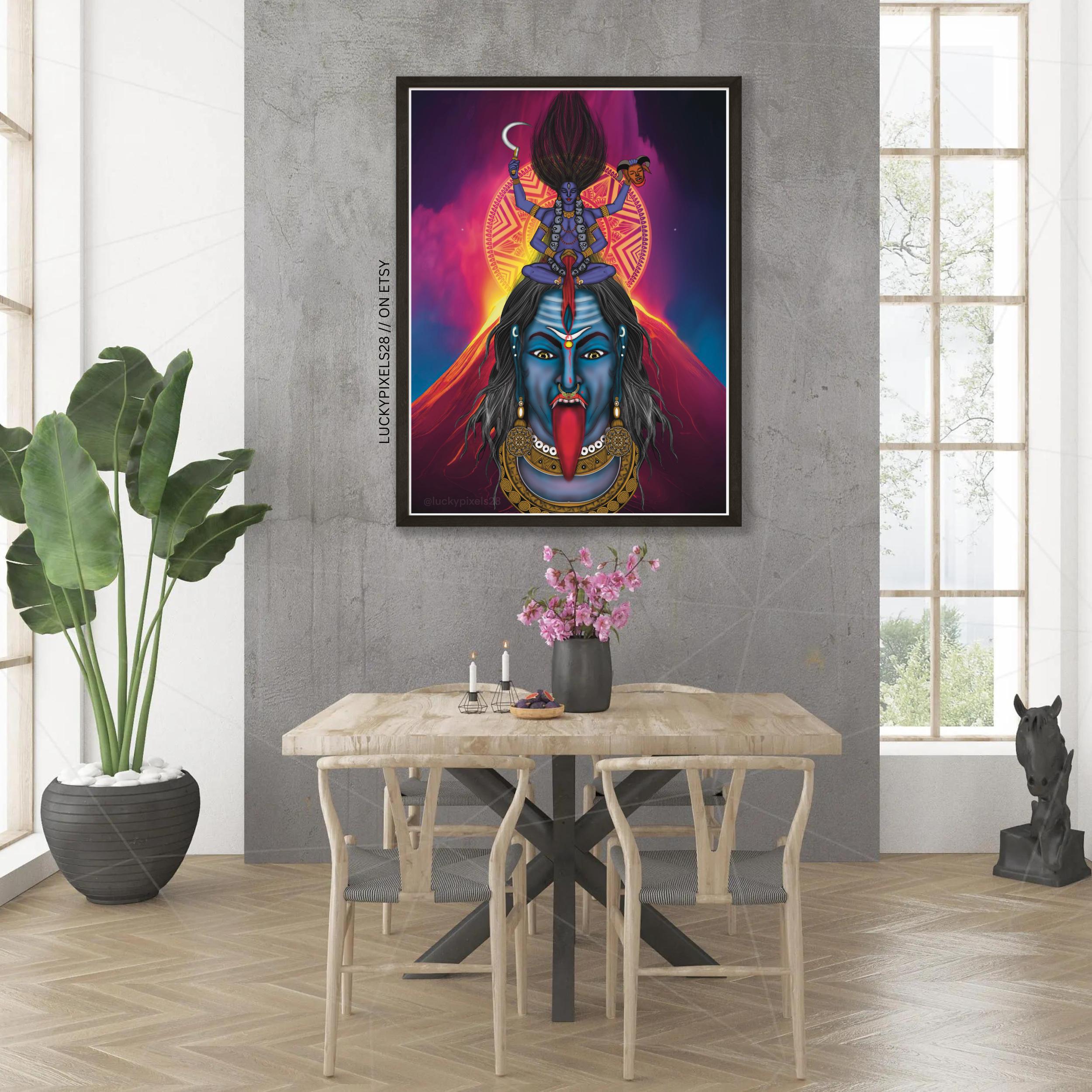Kali Matha maha Kali, Digital Art, Dasha Mahavidya, Powerful Art, Hand ...