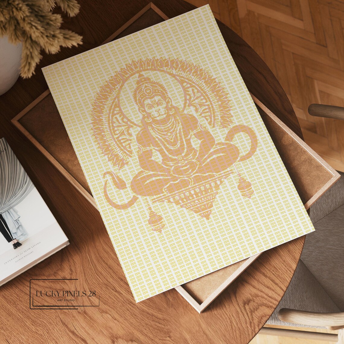Hanuman Digital Art Print: Hand Drawn Spiritual Wall Decor (PDF) - Etsy