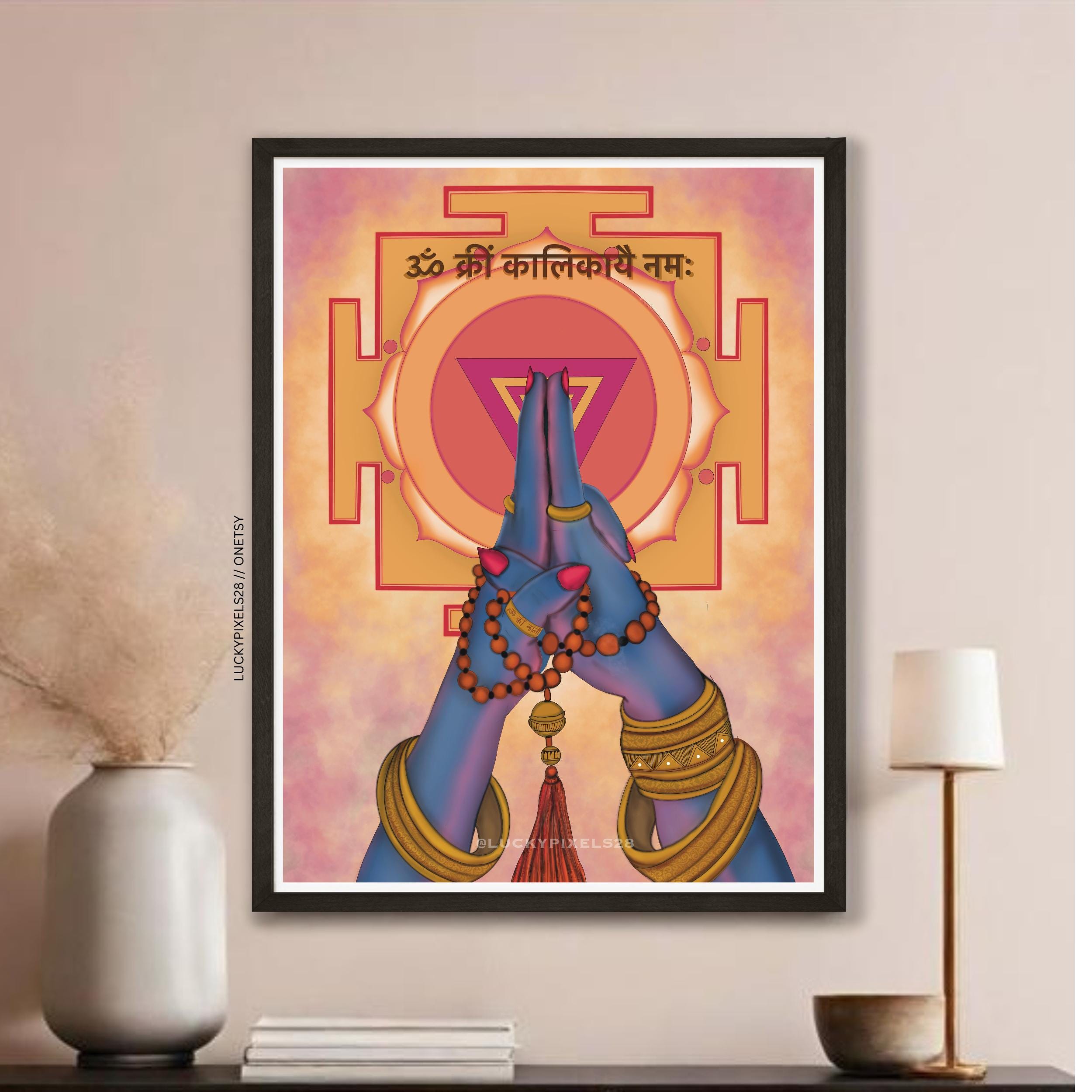 Kali Mudra, Meditate, Pray to Kali Maa, Yoni Mudra, Digital Prints, Instant Downloads, Wall Arts ...