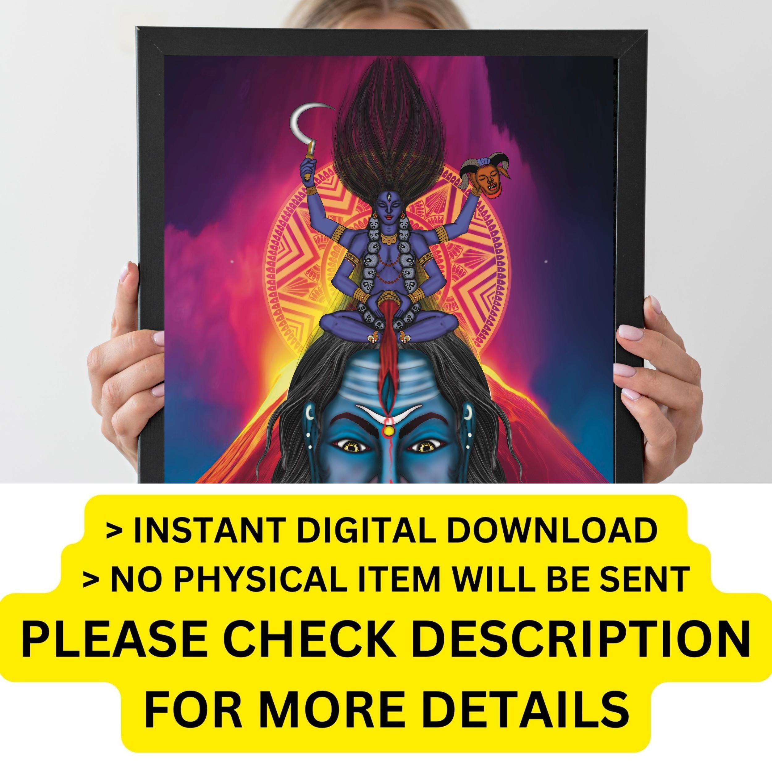 Kali Matha maha Kali, Digital Art, Dasha Mahavidya, Powerful Art, Hand ...