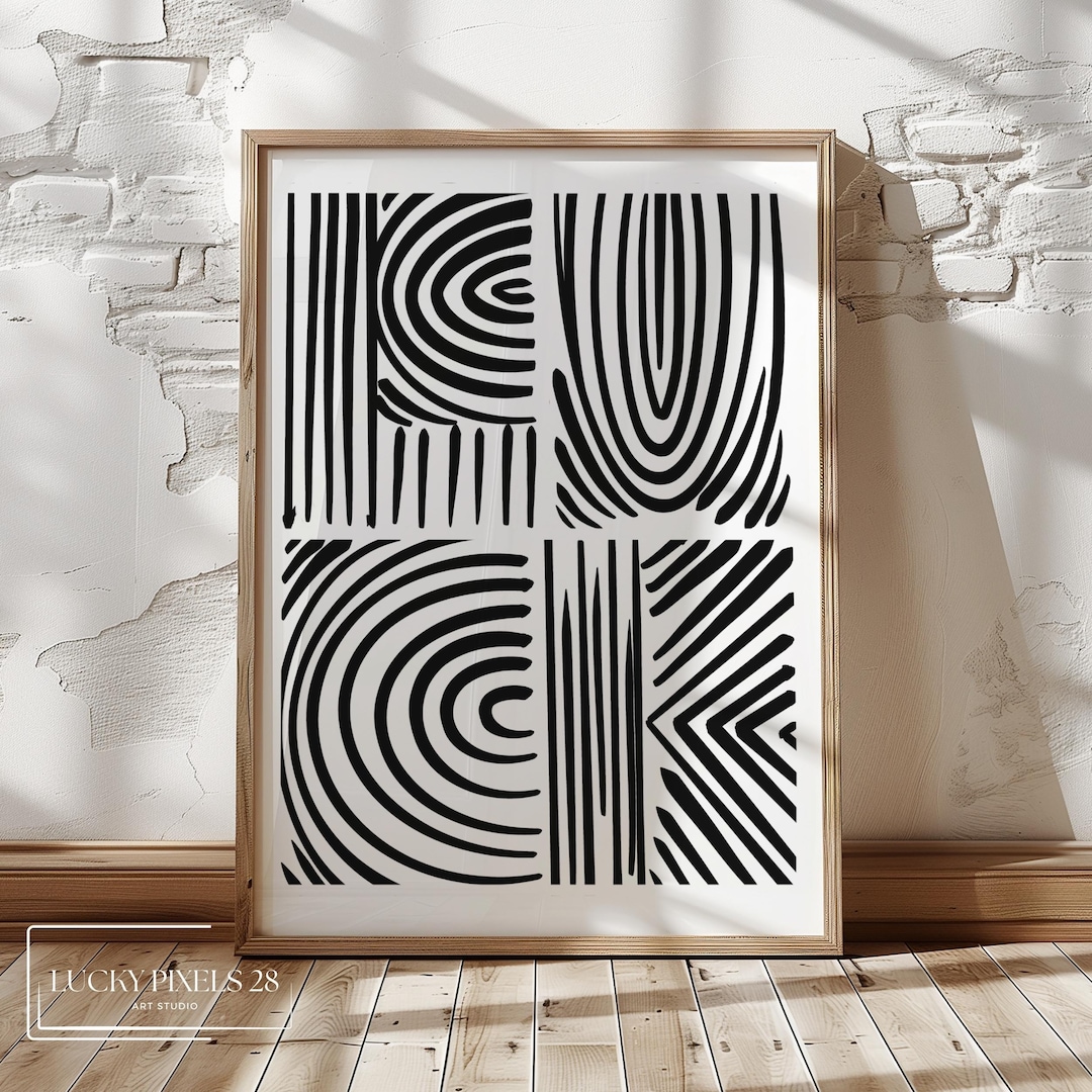 Humorous and Funny Sarcastic Abstract Art Print: Fu*k Modern Minimalist ...