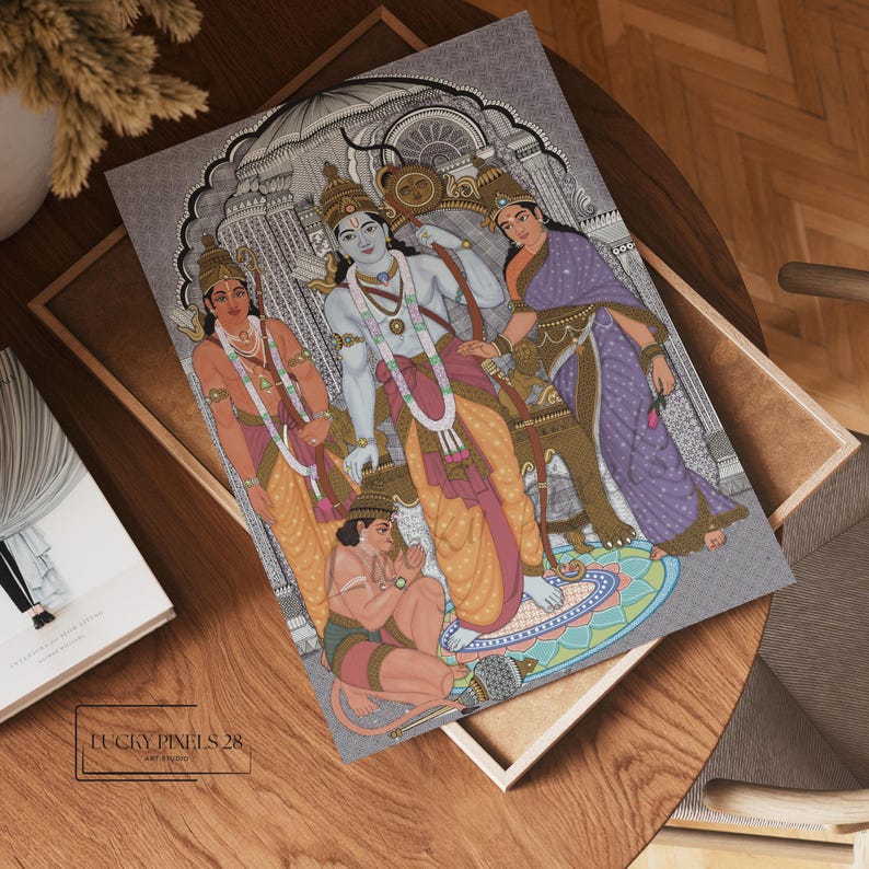Lord Shree Rama - Digital Printable Art, Wall Art, Hanuman Home Decor ...