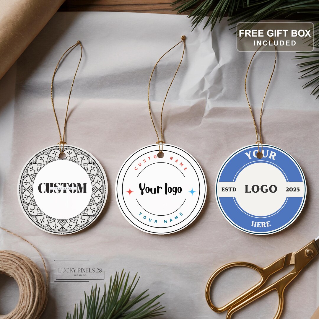 Custom Logo Design Ornament, Company Logo Ornament, Christmas Ornament ...