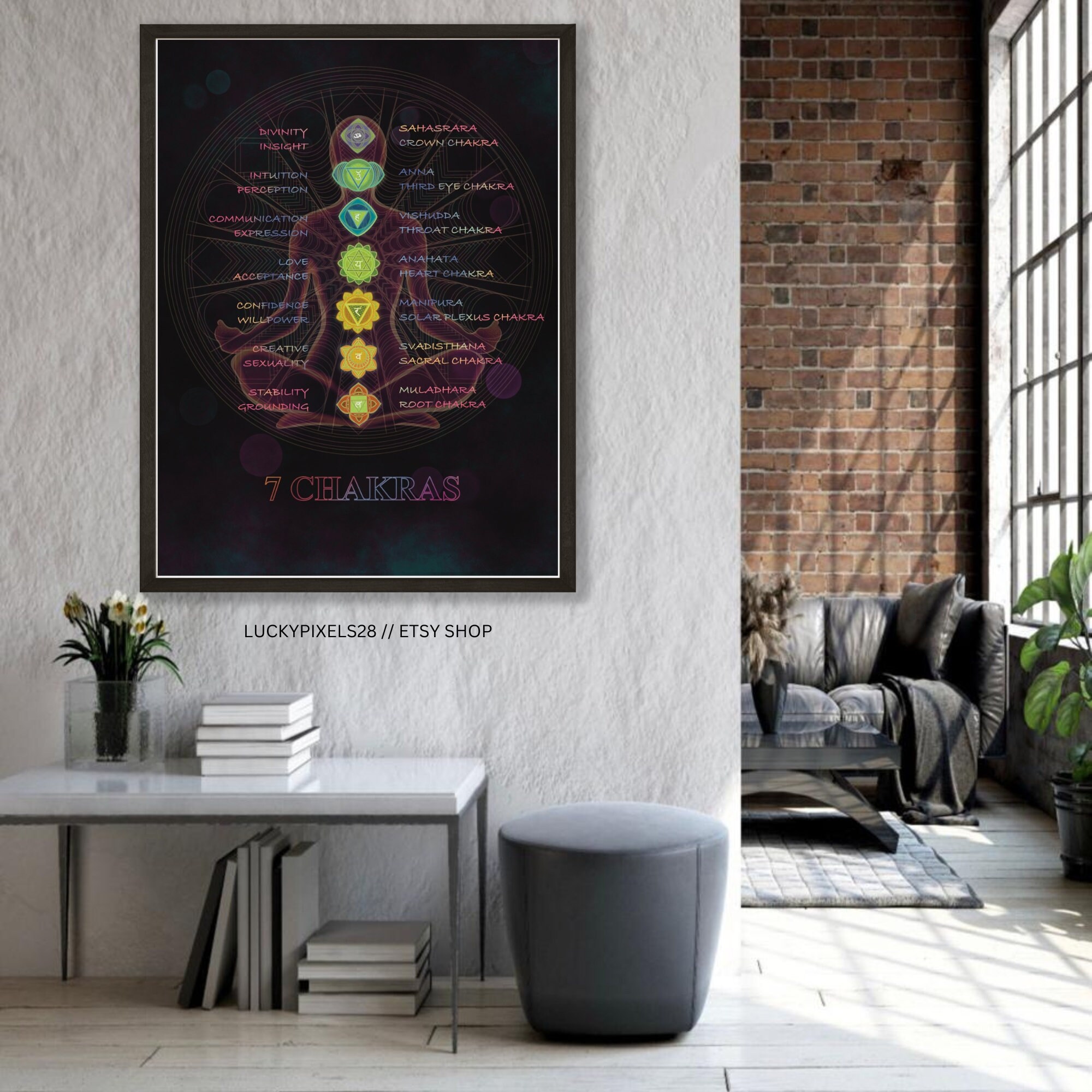 Chakra Printable Art, Chakra Meditation, Chakra Healing, 7 Chakra ...