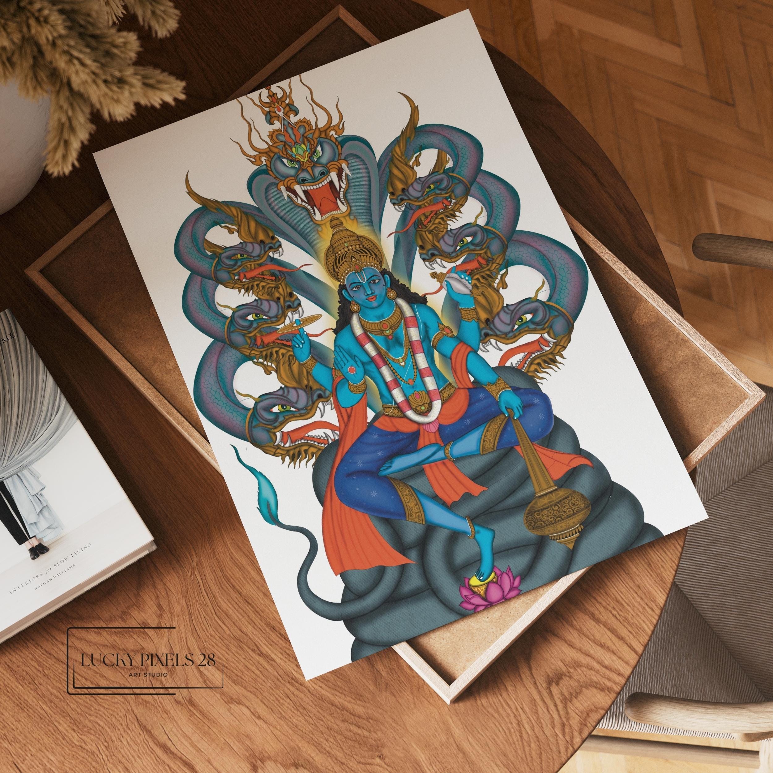 Lord Vishnu, Digital Printable Art, Maha Prabhu, Dashavatar, Wall Art ...