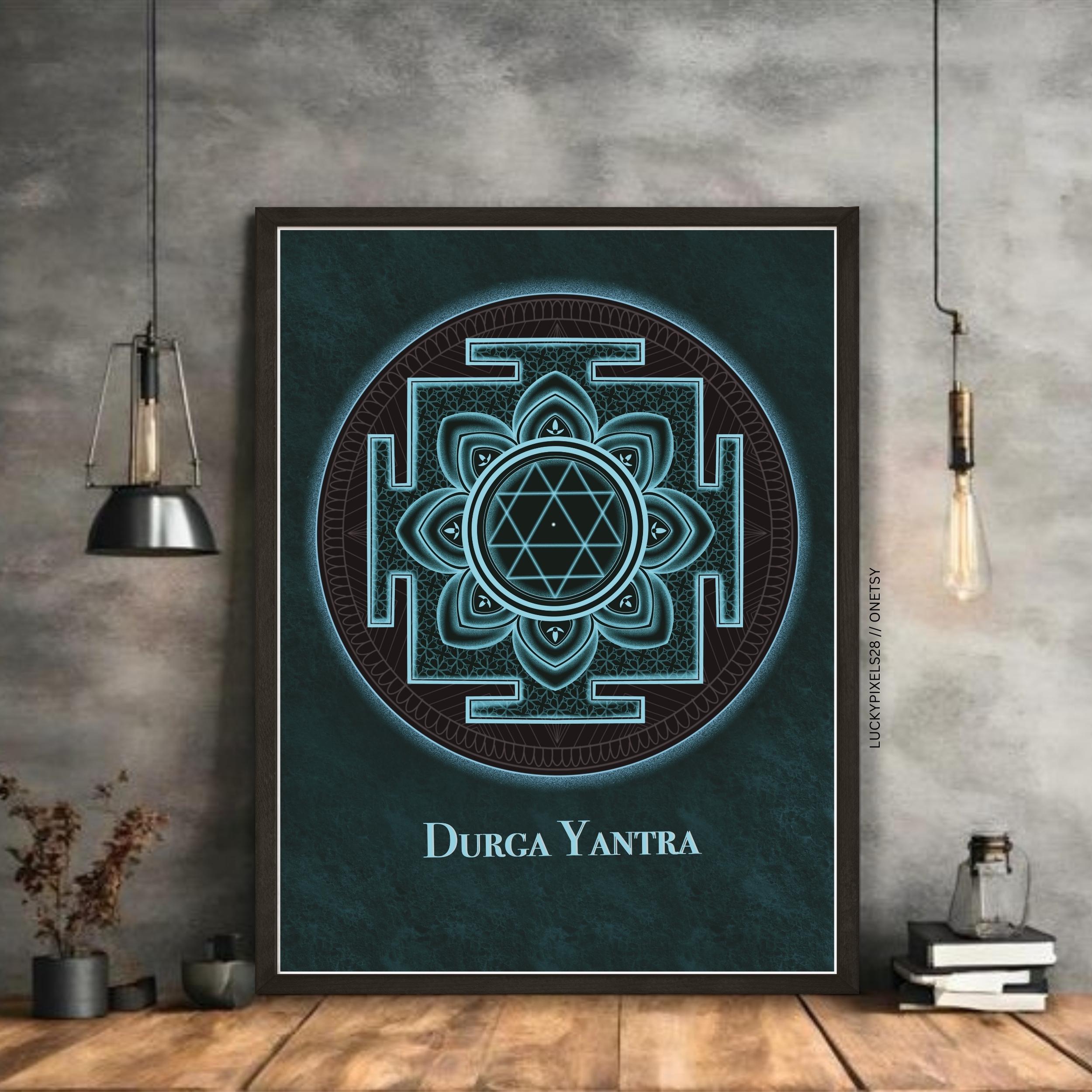 Durga Yantra L for Wealth, Health, Prosperity, Removal of All Kinds of ...