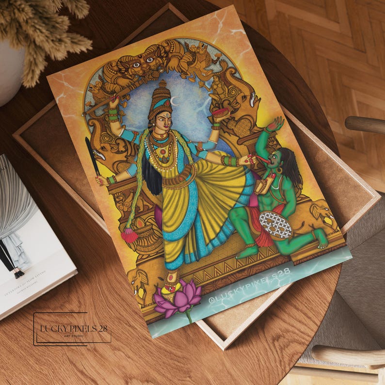 Baglamukhi Maa Art Print, Hindu Goddess Wall Art (digital Download) - Etsy