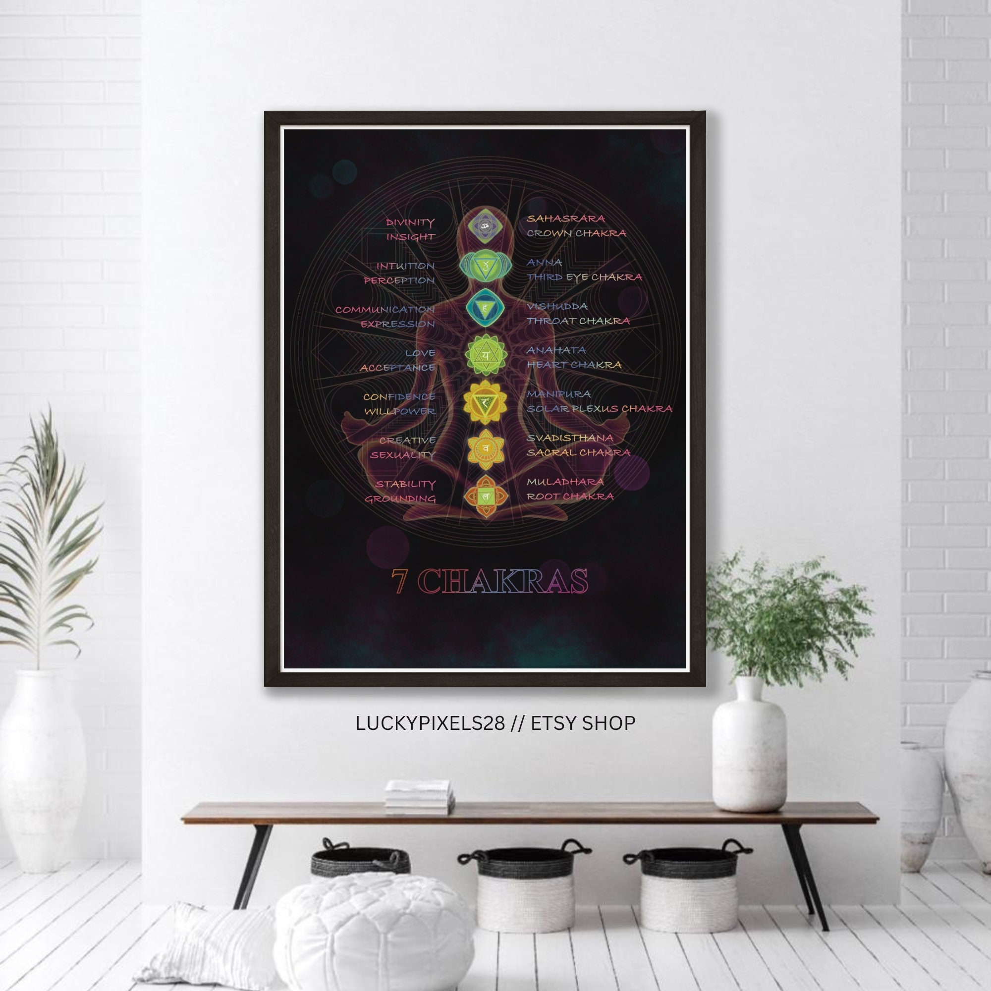 Chakra Printable Art, Chakra Meditation, Chakra Healing, 7 Chakra ...