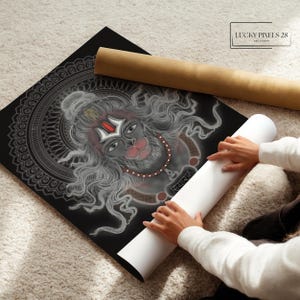 Hanuman Art Print, Hanuman Ji, Wall Art Printable, Living Room, Trendy ...