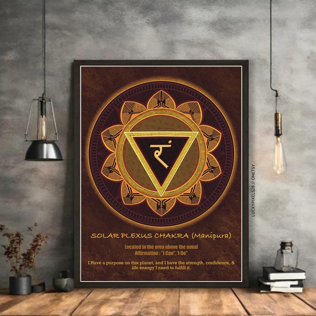 Solar Plexus (manipura) Printable Wall Art, Aura & Energy Center ...
