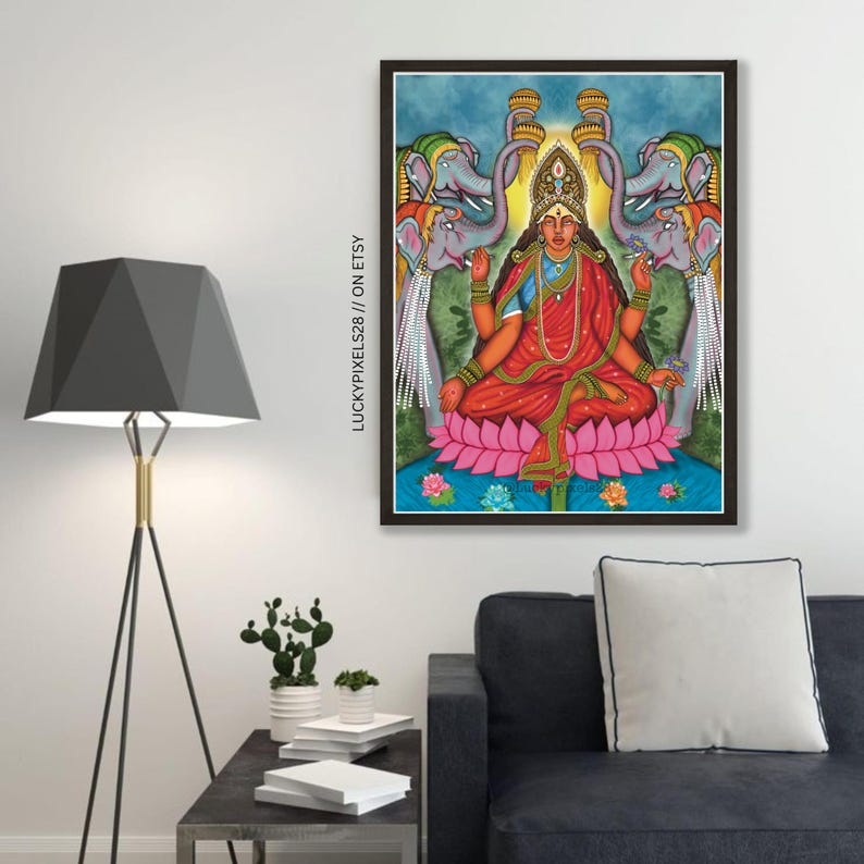 Maa Kamala Digital Art, Goddess of Wealth & Prosperity, Dasha Mahavidya ...