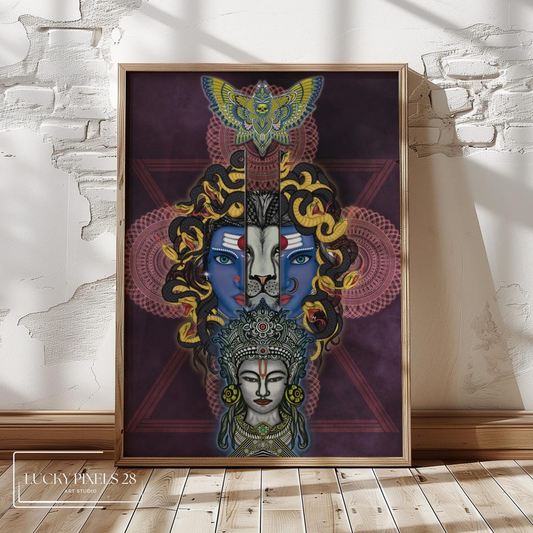 Kali Maha Kali, Vishnu, Digital Printable Wall Art, Kali Yantra, Kali ...