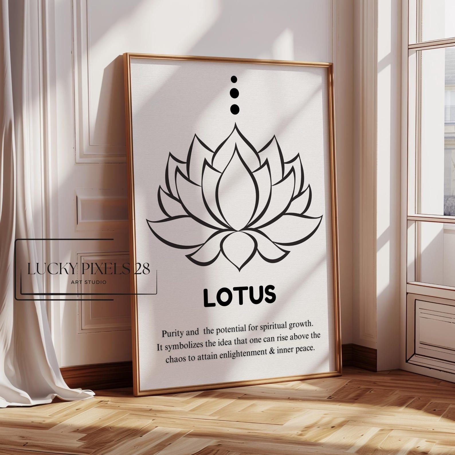 3 Piece Set Lotus -enso- Unalome, Printable Digital Download, Zen ...
