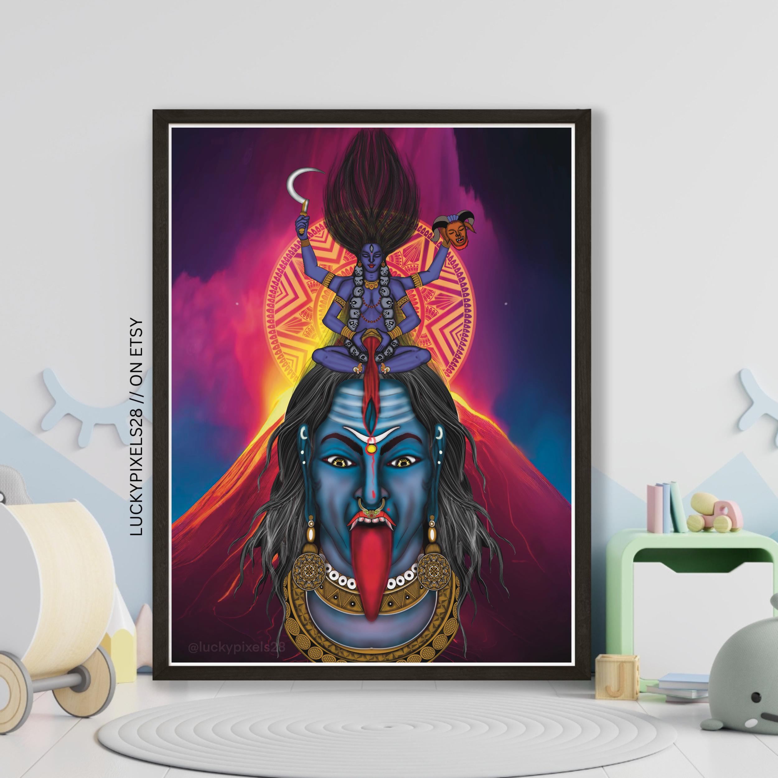 Kali Matha maha Kali, Digital Art, Dasha Mahavidya, Powerful Art, Hand ...