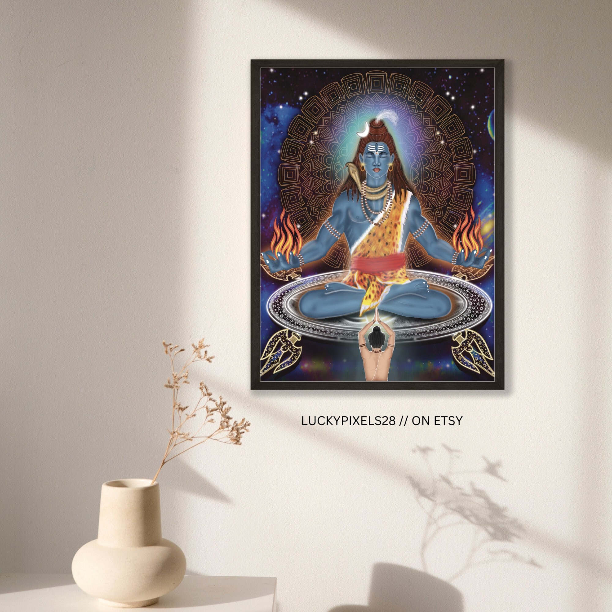 Lord Shiva the Trinity L Handmade, Art Print, Digital Download ...