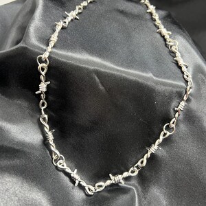 Y2K Barb Wire Choker Chain - Thorned Y2K Punk Chain - Gothic Y2k Chain ...