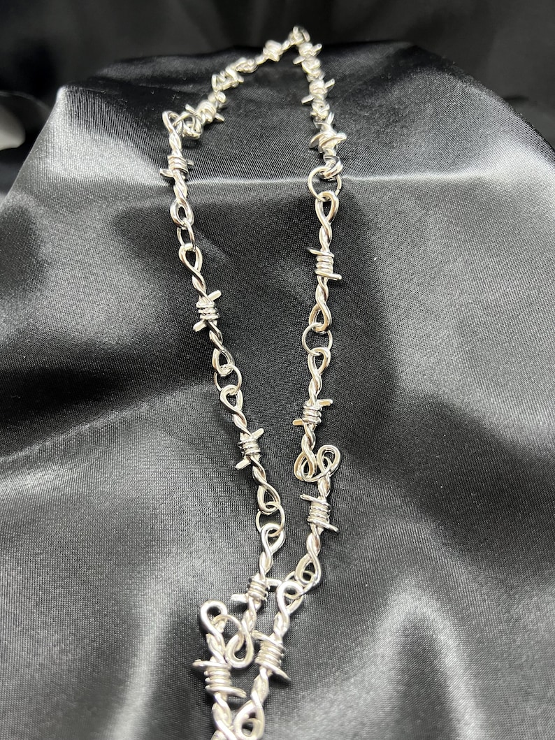 Y2K Barb Wire Choker Chain Thorned Y2K Punk Chain Gothic Y2k Chain ...