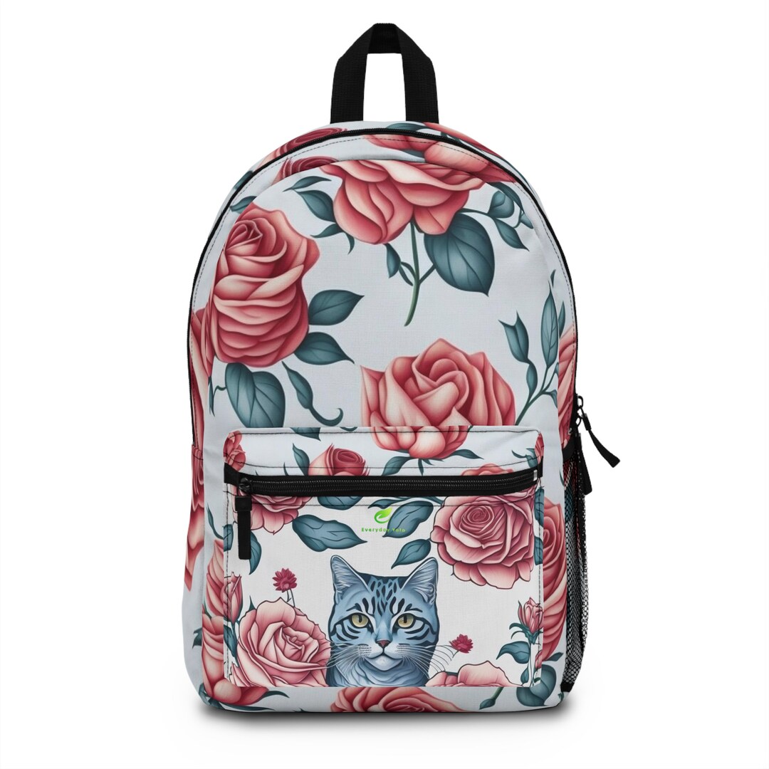 Everyday Yolo 2D Floral Rose Pet Theme Pattern Cat Lover School Cute ...