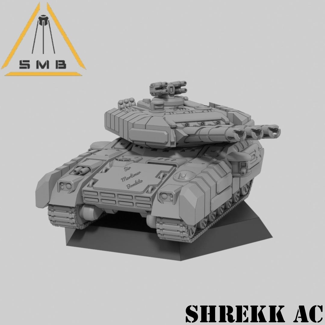 Shrekk AC Tank by Sir Mortimer Bombito, SMB. 6mm 1/285 Scale 3d Printed ...