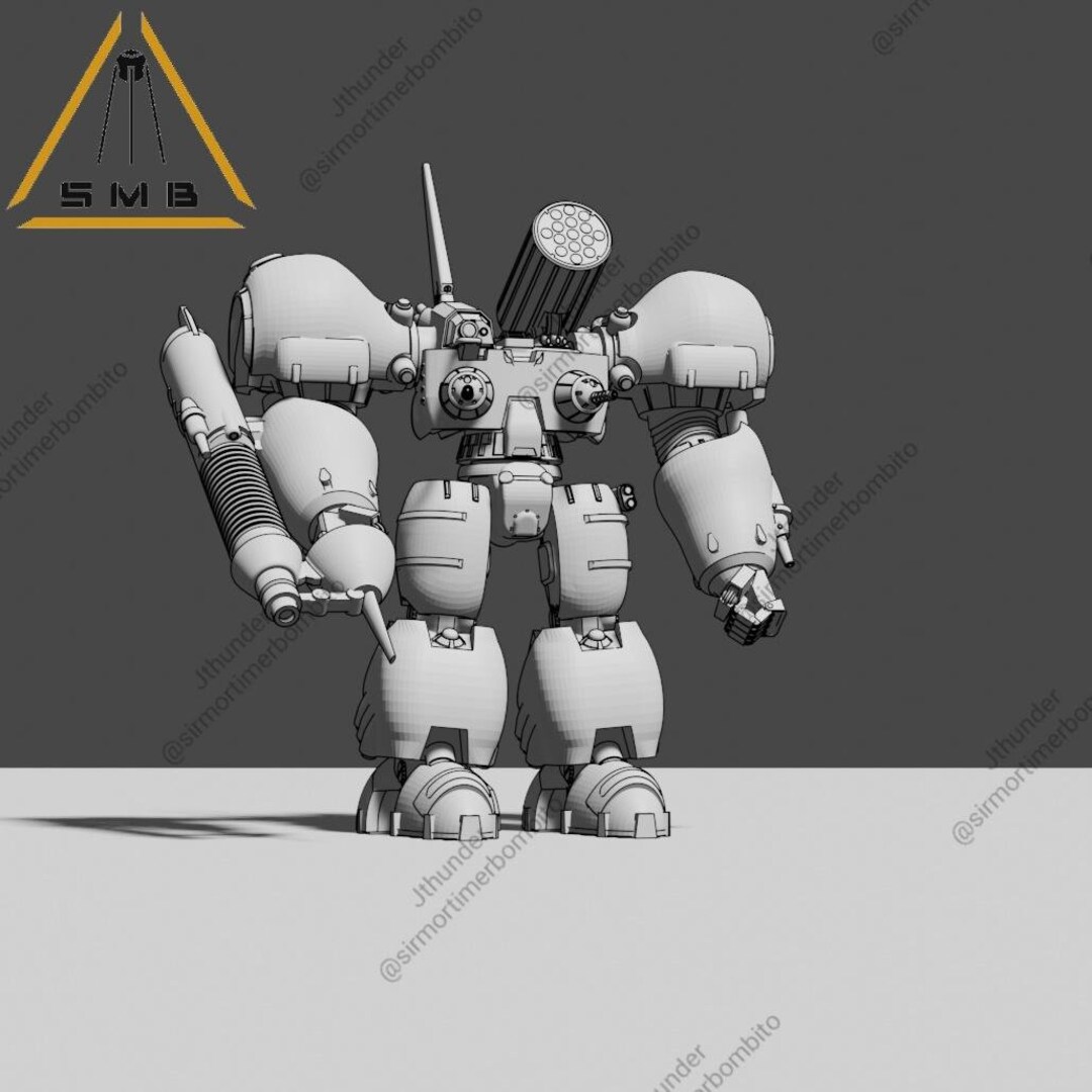 Jthunder, Japanese Inspired Mech by Sir Mortimer Bombito, SMB. 6mm, 1/ ...