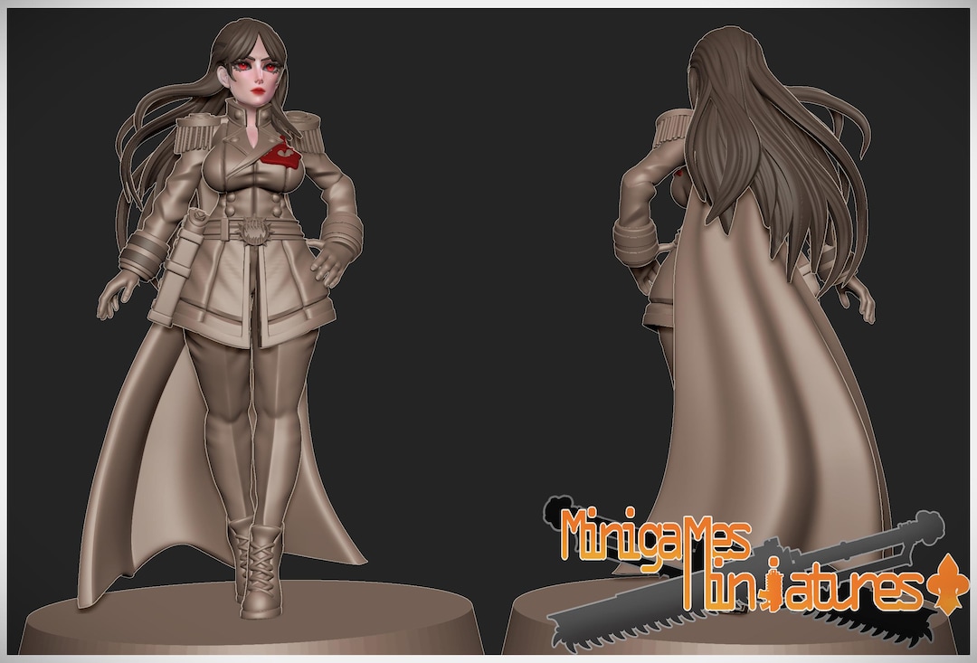 Captain Lotarra Daughter of Khorn by Minigames Miniatures. 32mm Scale ...