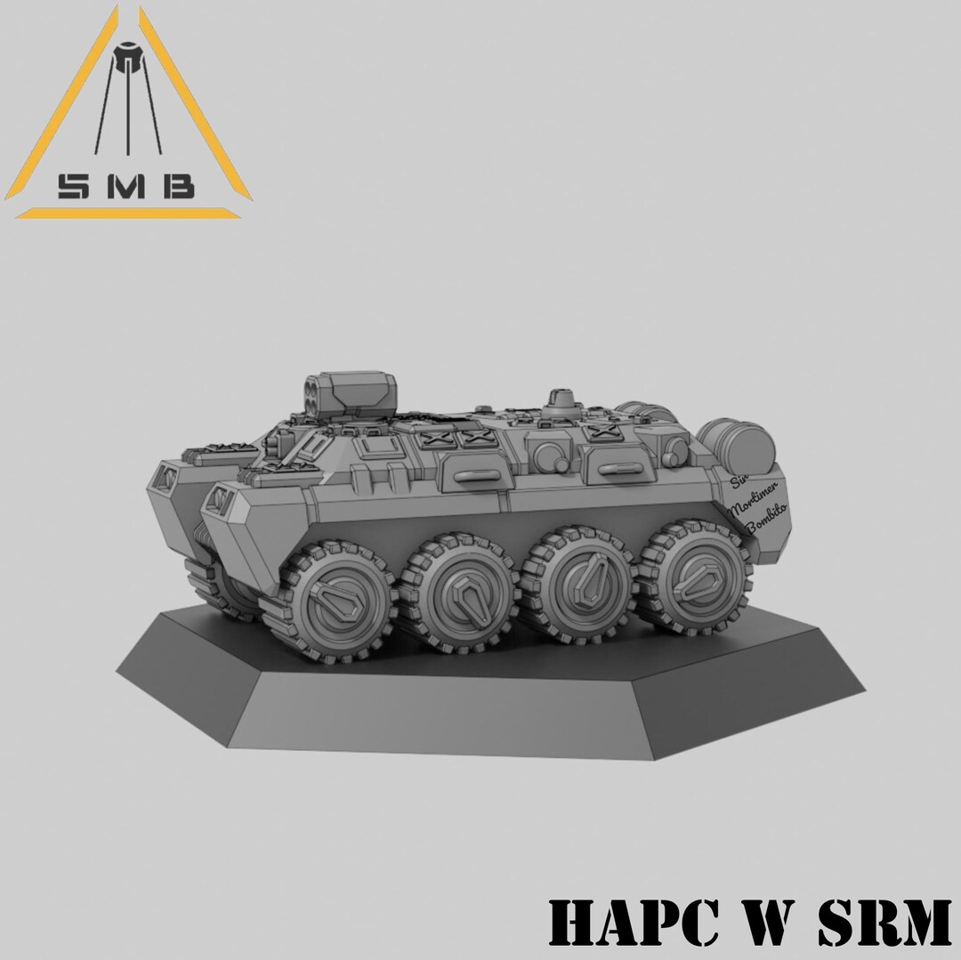 HAPC W X2 by Sir Mortimer Bombito, SMB. 6mm, 1/285 Scale 3d Printed ...