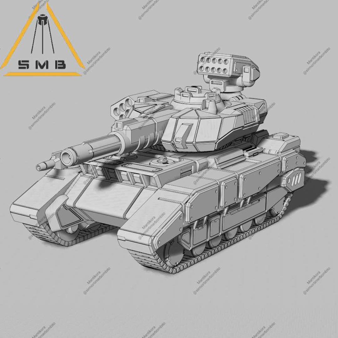 Manticora Tank by Sir Mortimer Bombito, SMB. 6mm 1/285 Scale 3d Printed ...