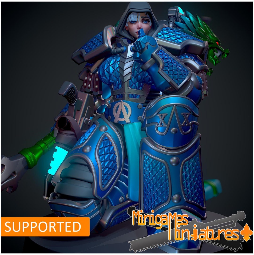 Space Nuns Matriarch Lady Alpharius by Minigames Miniatures. 32mm Scale ...