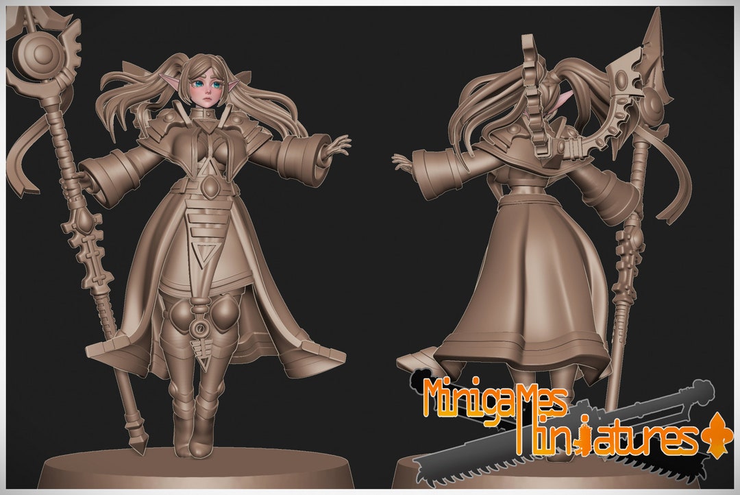 Space Elves Farseer Frieren by Minigames Miniatures. 32mm Scale Made to ...