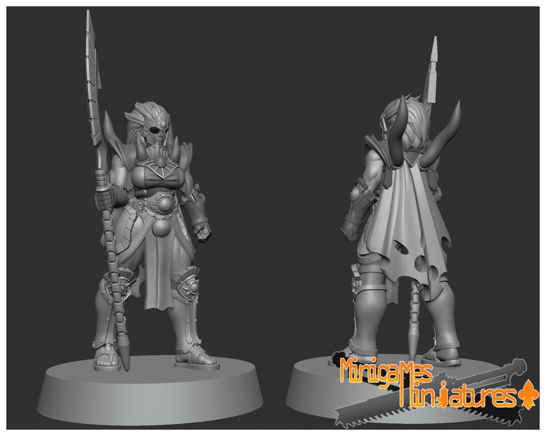 Space Nuns Matriarch Lady Magnus by Minigames Miniatures. 32mm Scale ...