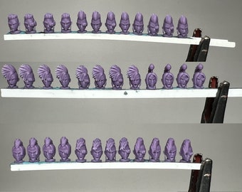 Townfolk Heads male 28mm Wargaming Resin Models Fine - Etsy