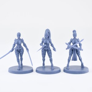 Female Imperial Assassins (3 Models) by Minigames Miniatures. 32mm ...