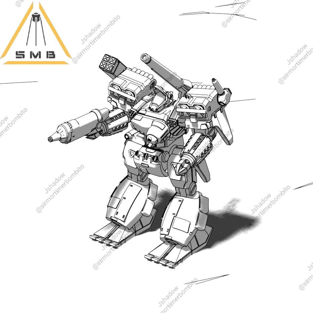 Jshadow, Japanese Inspired Mech by Sir Mortimer Bombito, SMB. 6mm, 1/ ...