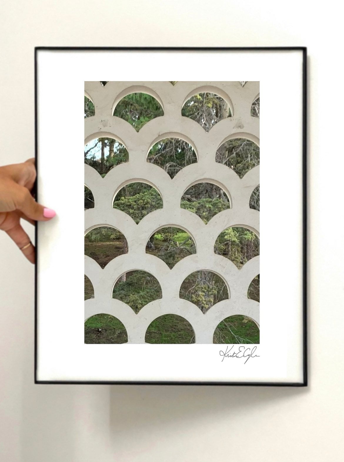 FRAMEDSIGNED: Lattice Window Getty Villa / Malibu CA - Etsy