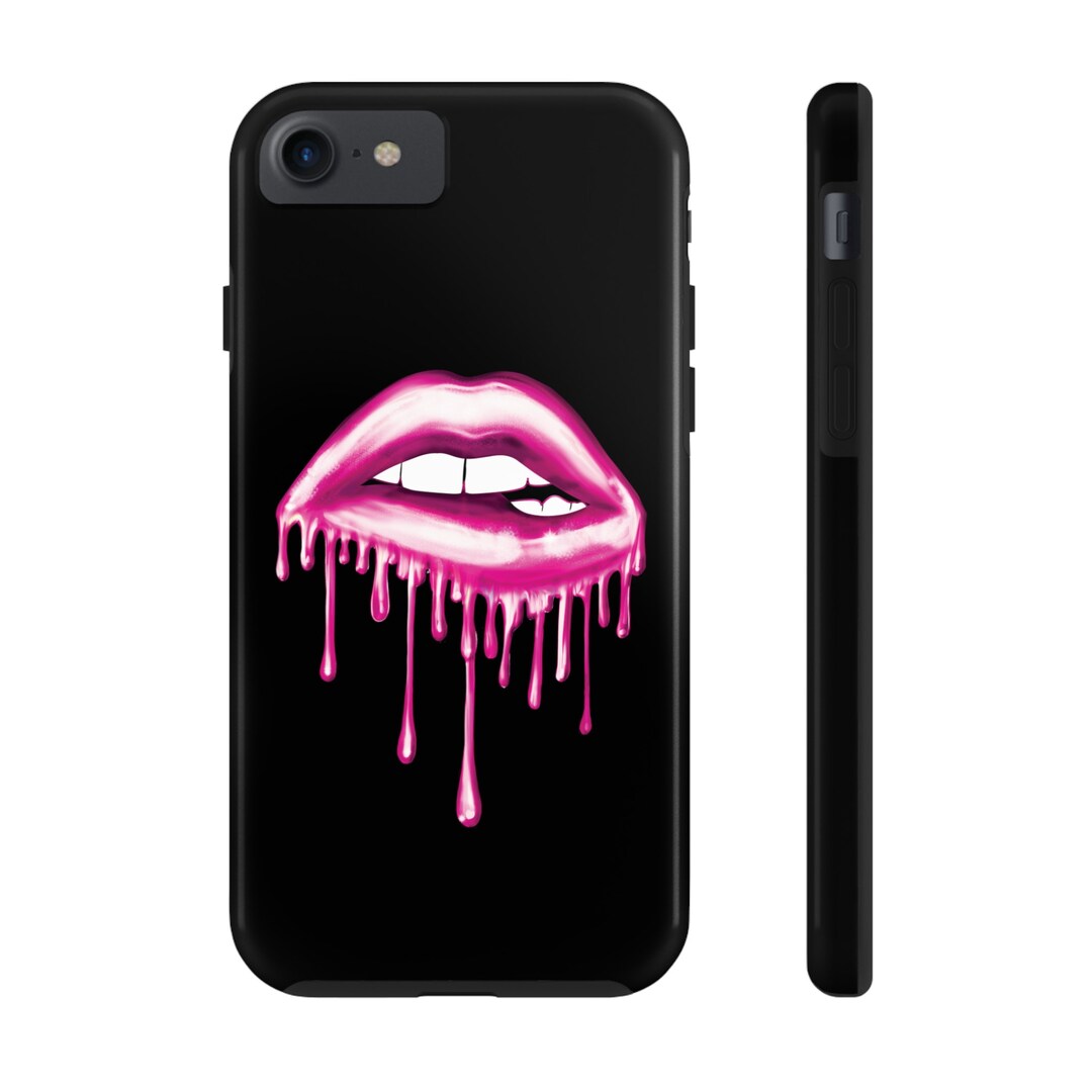 Dripping Lips Phone Case - Etsy