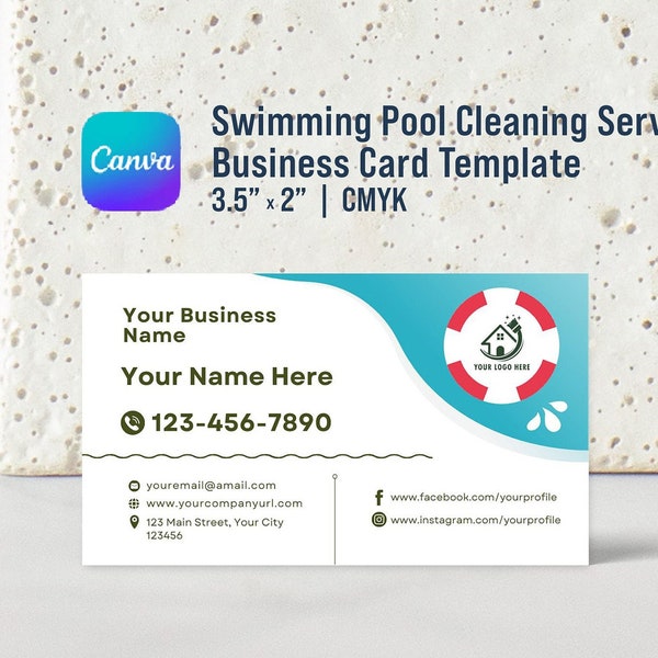 Pool Cleaning Business Cards Etsy Canada Pool Cleaning Business Cards Etsy Canada