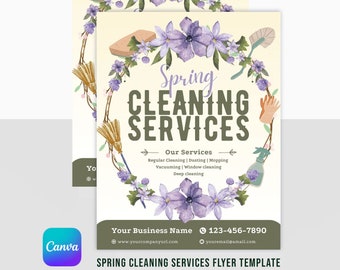 Spring Cleaning Service Editable Flyer | Professional Clean Business ...