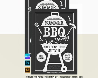 Summer Cookout Flyer Template - Etsy