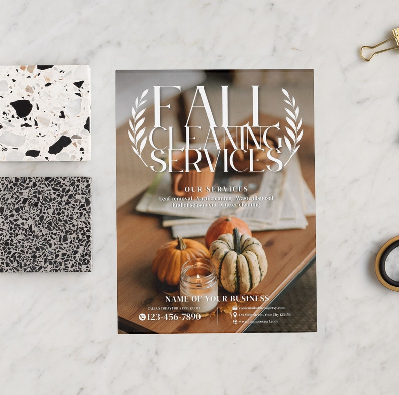Fall Cleaning Services Flyer Template | Canva | US Letter Size 8.5" X ...