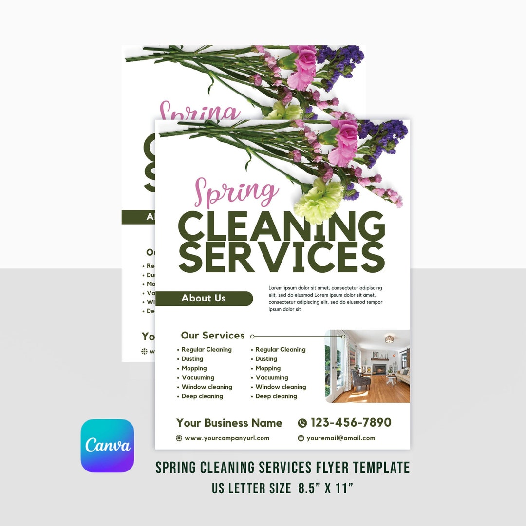 Spring Cleaning Service Editable Flyer | Professional Clean Business ...