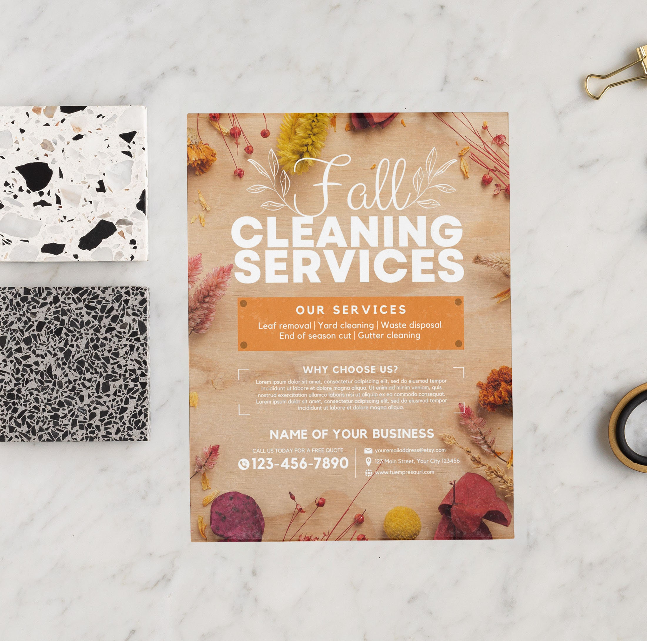Fall Cleaning Services Flyer Template Canva US Letter Size 8.5 X 11 ...