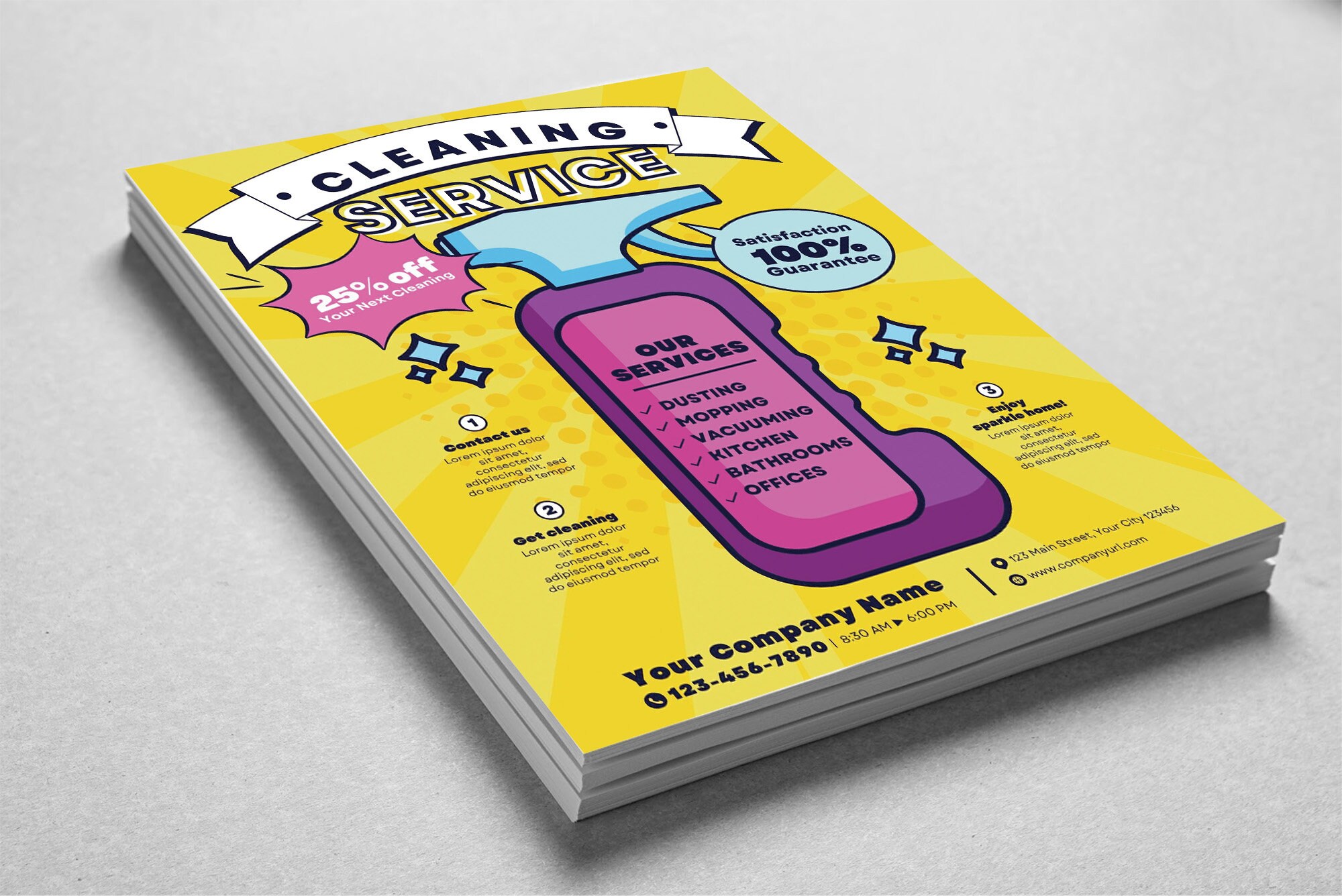 Cleaning Service Printable Flyer | Business Flyer Template | CANVA | US ...