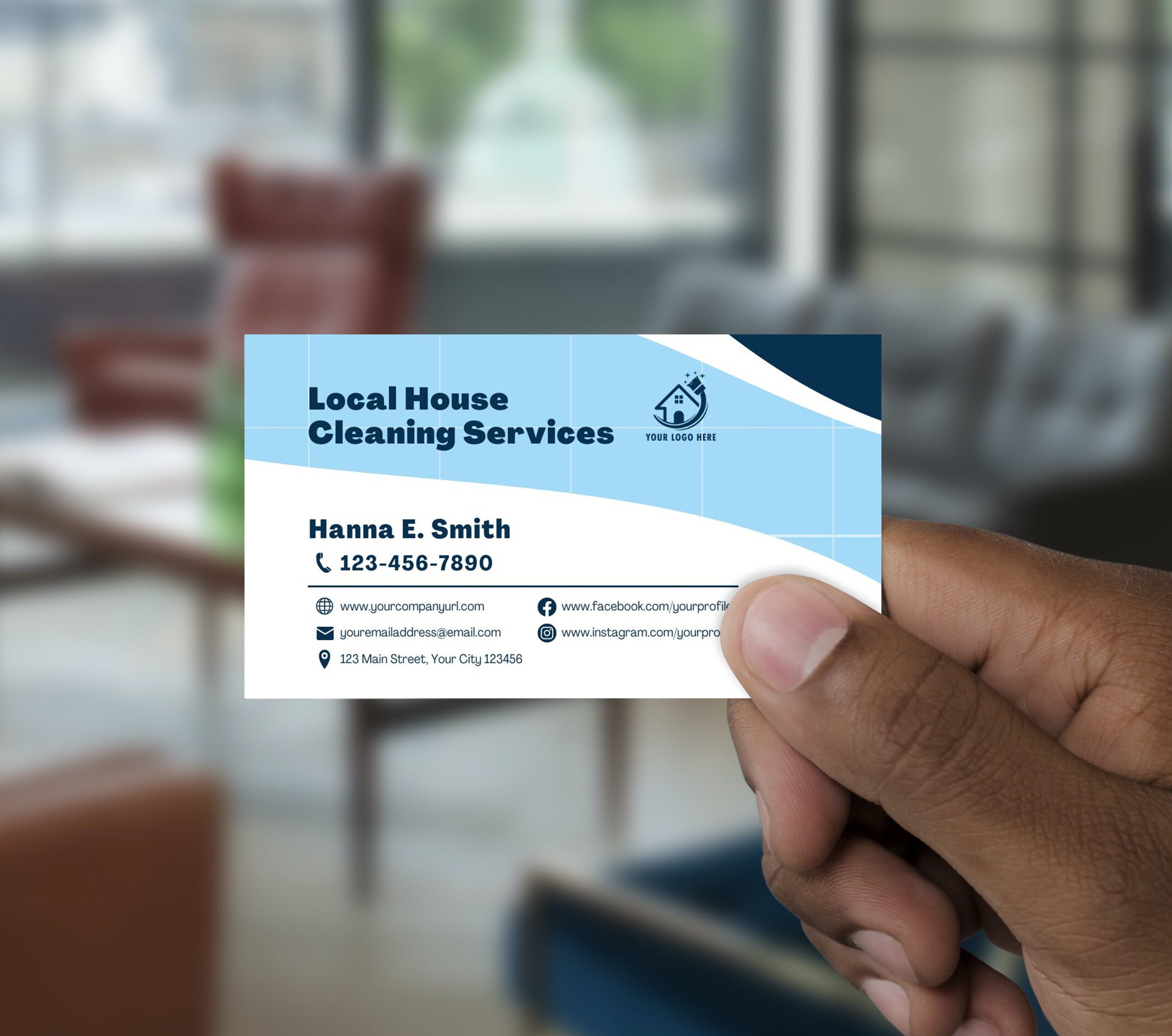 Cleaning Service Business Card Template Cleaning Business Editable ...