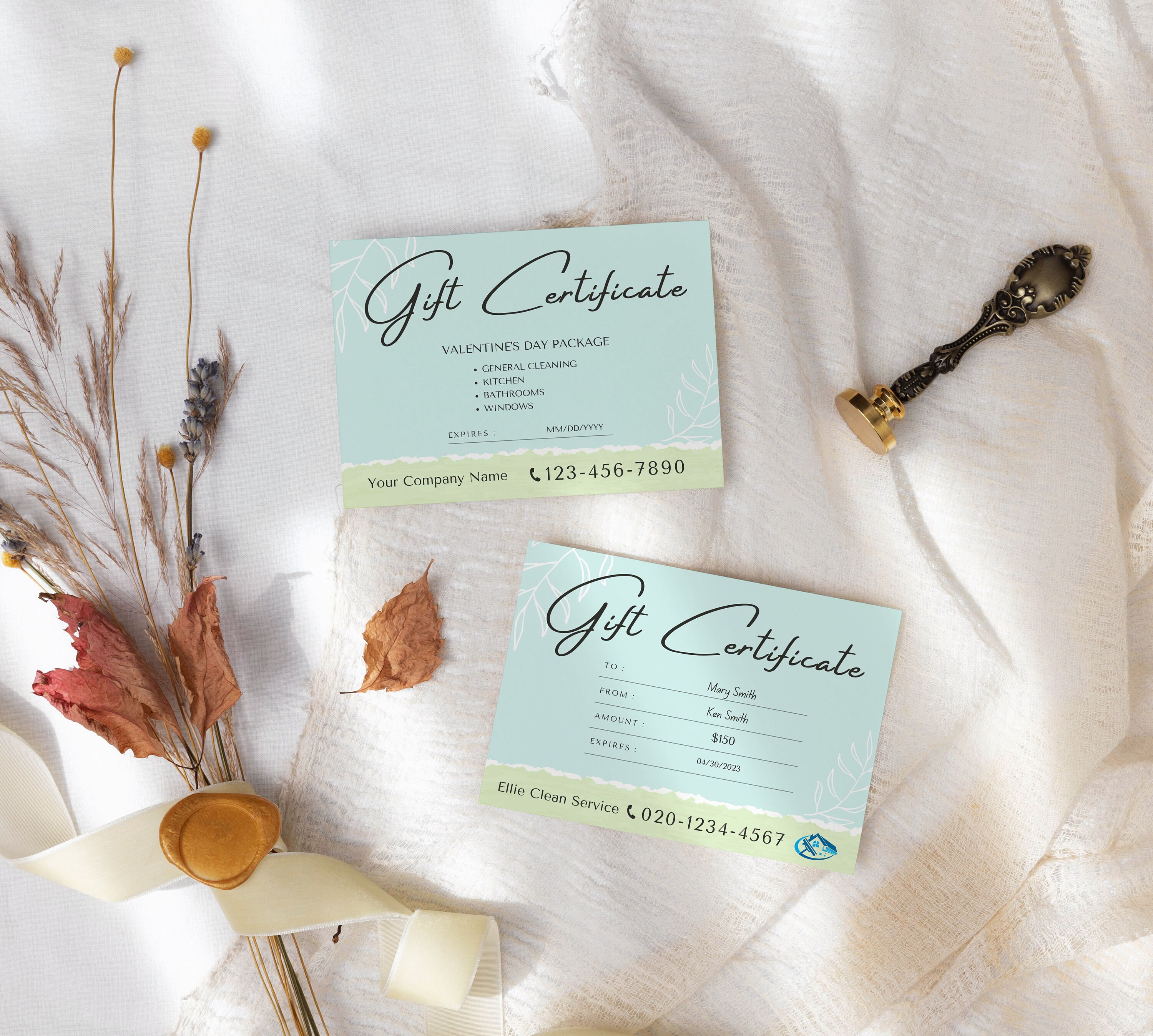 Cleaning Services Gift Certificate Template | Canva | Clean Business ...