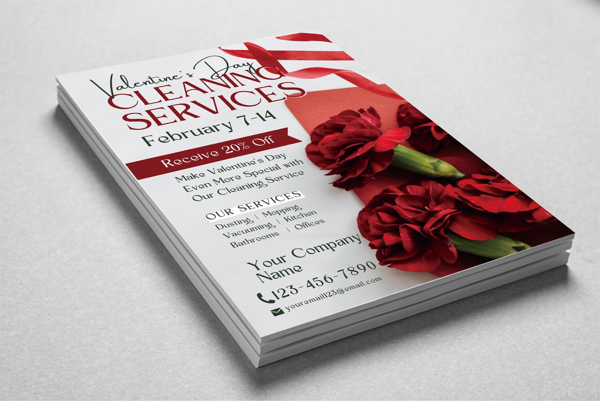 Valentine's Day Cleaning Services Flyer Template | Canva | 8.5 X 11 ...