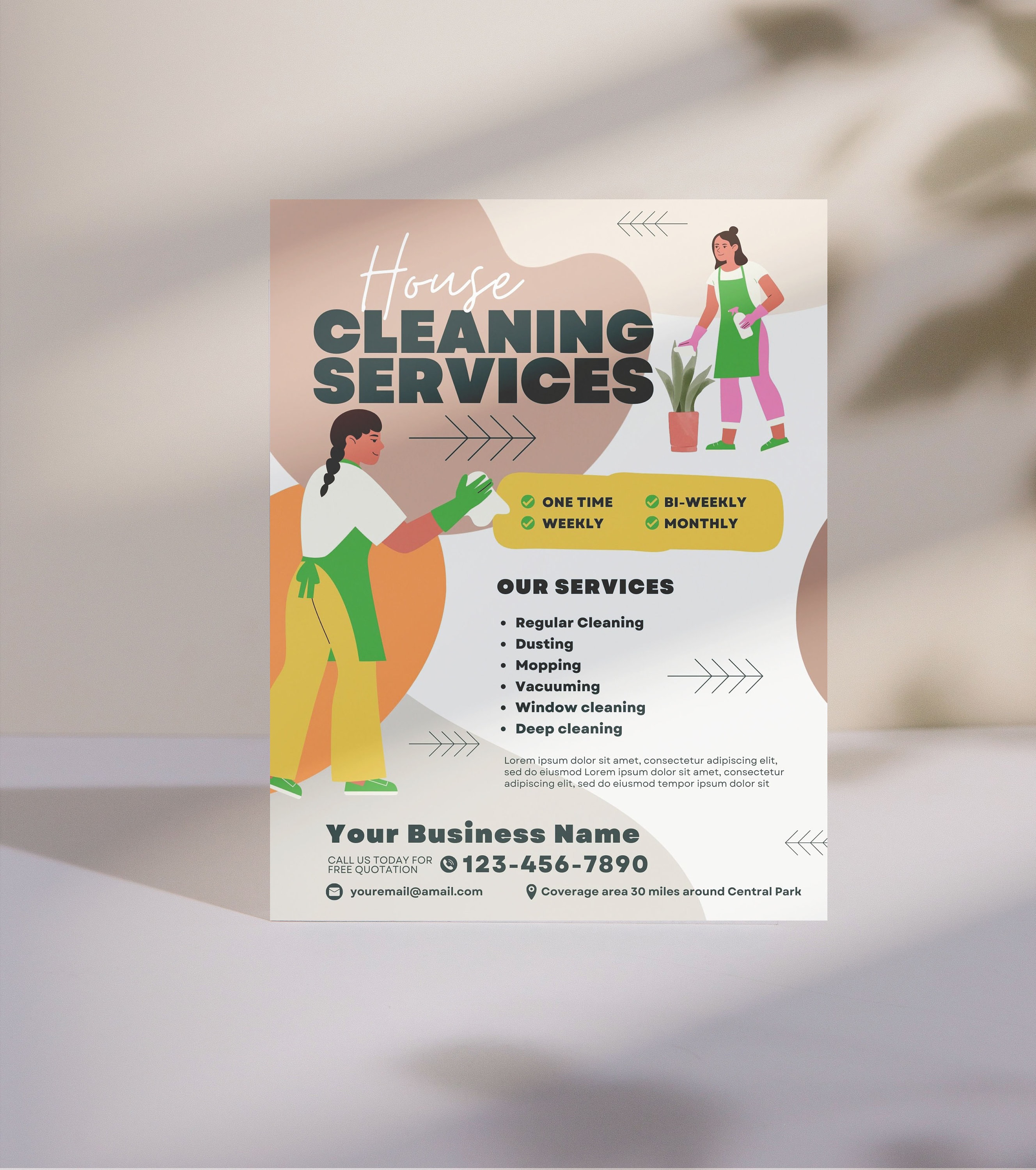 House Cleaning Service Flyer Template | Canva | US Letter Size 8.5" X ...