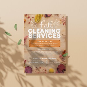 Fall Cleaning Services Flyer Template | Canva | US Letter Size 8.5" X ...
