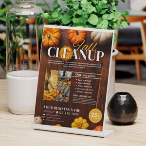 Fall Cleanup Flyer Template | Canva | US Letter Size 8.5" X 11 ...