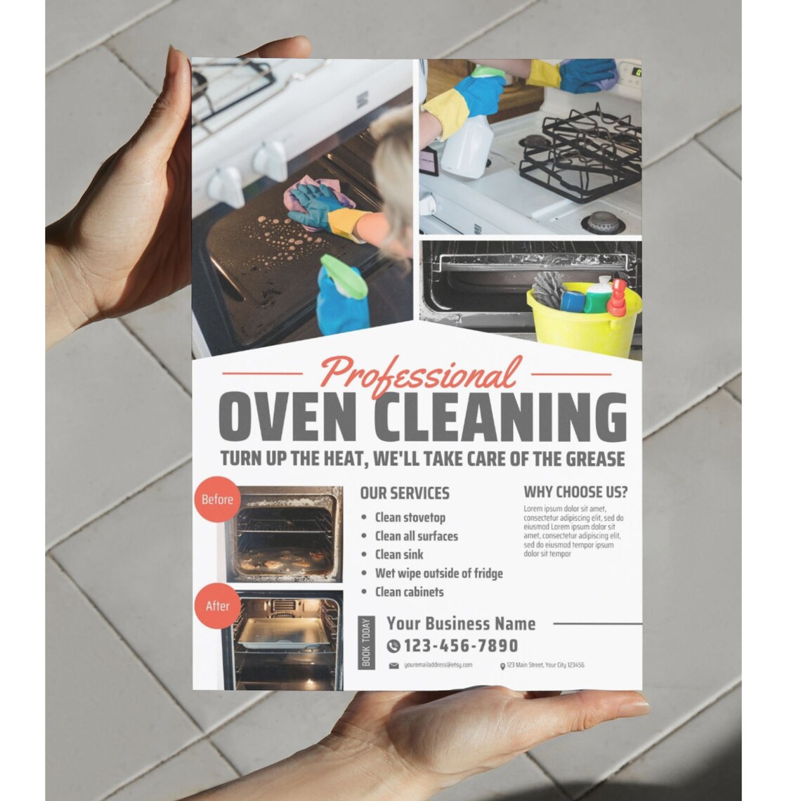 Professional Oven Cleaning Flyer Template | Canva | 8.5 X 11 Inch ...
