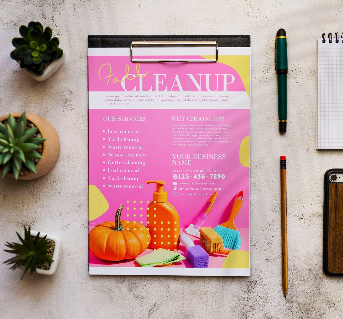 Fall Cleanup Flyer Template | Canva | US Letter Size 8.5" X 11 ...